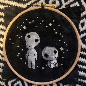 Kodama Forest Guardian PDF Cross Stitch Pattern - Etsy