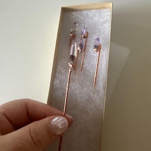 Dainty Raw Quartz Crystal Hair Stick Ready to Ship Boho Wedding Boho ...