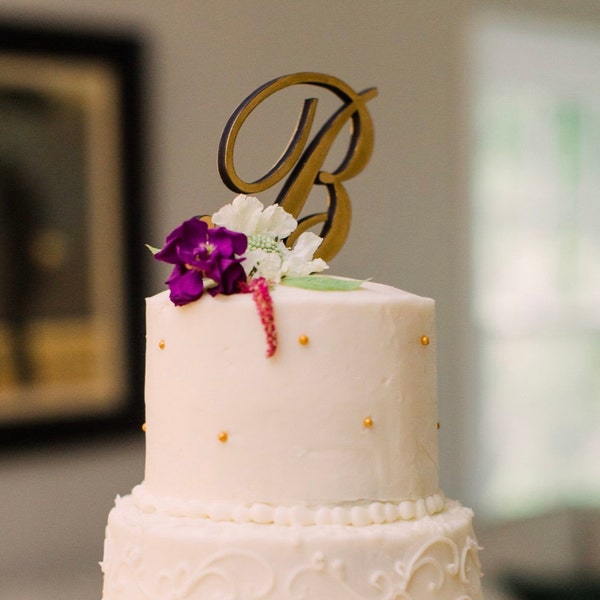 Wooden Wedding Cake Topper Letter “B”- Also Perfect for Birthday Cake ...