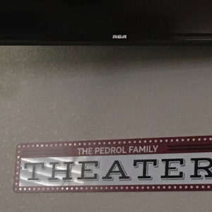 Theater Sign, Personalized Family Name Sign, Man Cave Sign, Custom ...