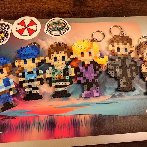 Maws Bead Sprite Keychain | Splatoon Salmon Run - Etsy