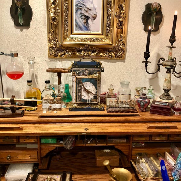 Whimsical Tall Skinny Spice Potion Rack Moon Astrology Constellations ...