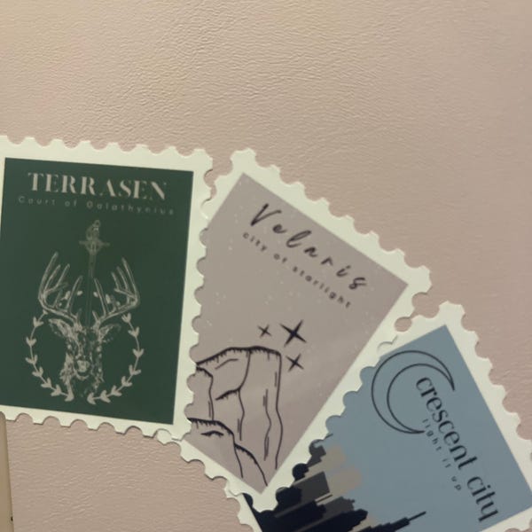 SJM Cities Stamp Sticker Pack VINYL STICKER Velaris City of Starlight ...