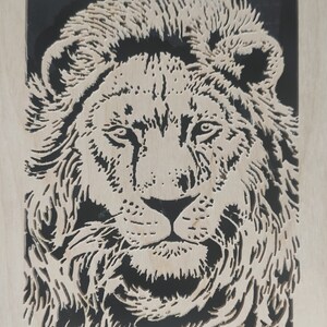 091-lion Scroll Saw Pattern pdf, Jpg, Dxf, Svg, Eps - Etsy