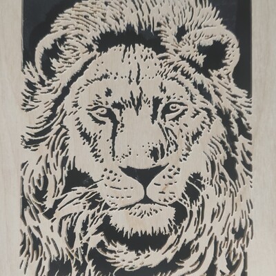 091-lion Scroll Saw Pattern pdf, Jpg, Dxf, Svg, Eps - Etsy