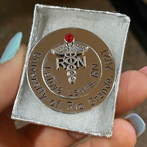 Personalized Nursing Pin / LPN BSN RN / Nurse Pin / Nursing Student ...