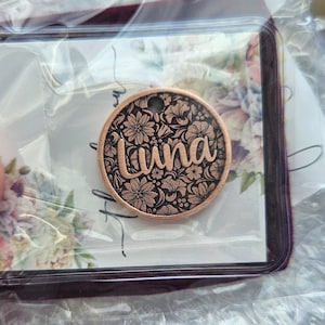 Brass Dog Tag, Personalized Brass Pet ID Tag, Custom Cat Tag, Unique ...