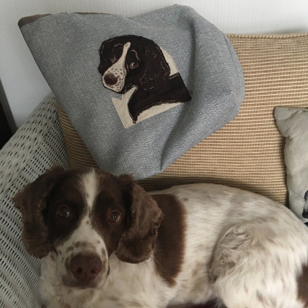 Raw Edge Applique 'nell the Springer Spaniel' - Etsy