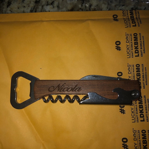 Personalized Corkscrew and Multi-tool - Groomsmen Gifts - Wedding Party ...