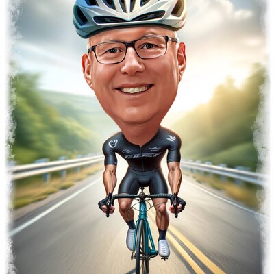 Personalised Dressage Cartoon Portrait, Custom Horse Rider Caricature ...