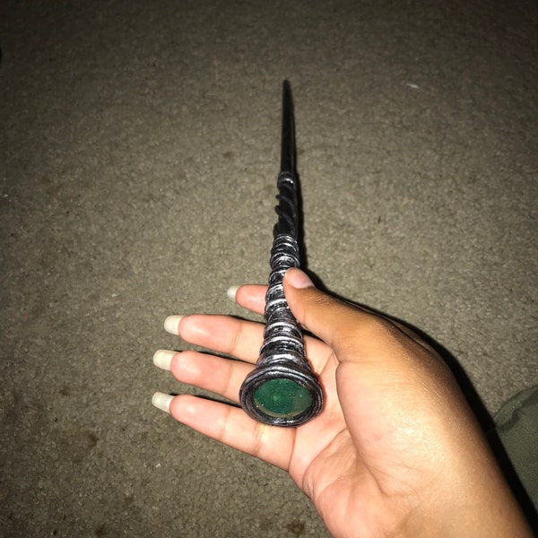 Moon Wand, Magic Wand With a Moon Glass Dome, Silver Wand, Geek ...