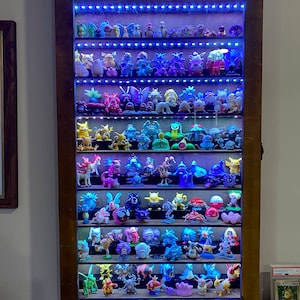Led Wood Display Case Display Cabinet Case for Figures With - Etsy