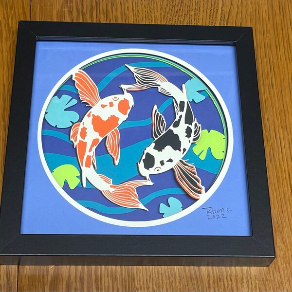 Buy 3D Koi Fish Svg Shadow Box Svg, Fish Svg Online in India - Etsy