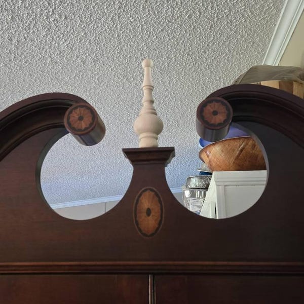 QTY 1- 8" Wood Finials, Bedpost Finial, Chair Finial, Jar Tops, Curtain ...