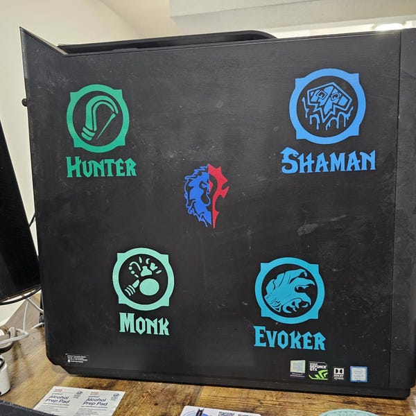 Wow Class Decals | 4 Inch Icon Size | Permanent Vinyl | World of ...