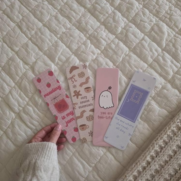 Reading is My Jam Bookmark | Strawberry Coquette Bookmark | Spring ...