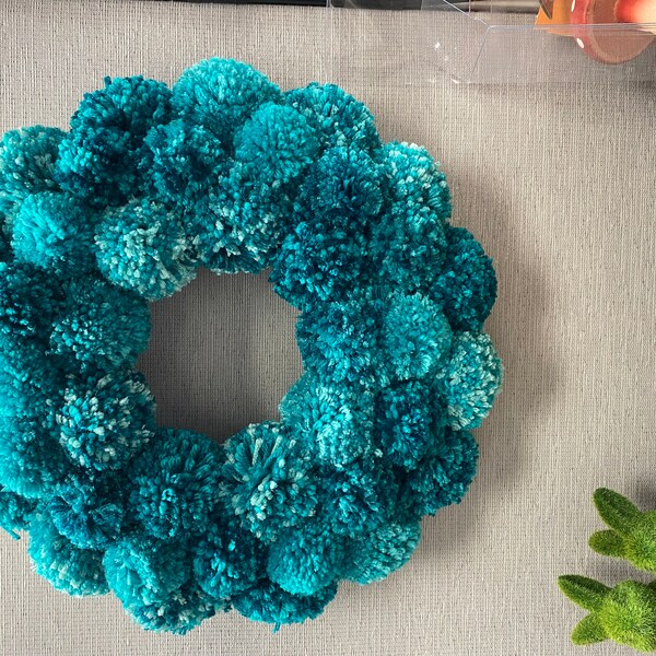 10” Jumbo Pastel Pink Pom Pom Daisy, Handmade Yarn Wall Art, Island ...