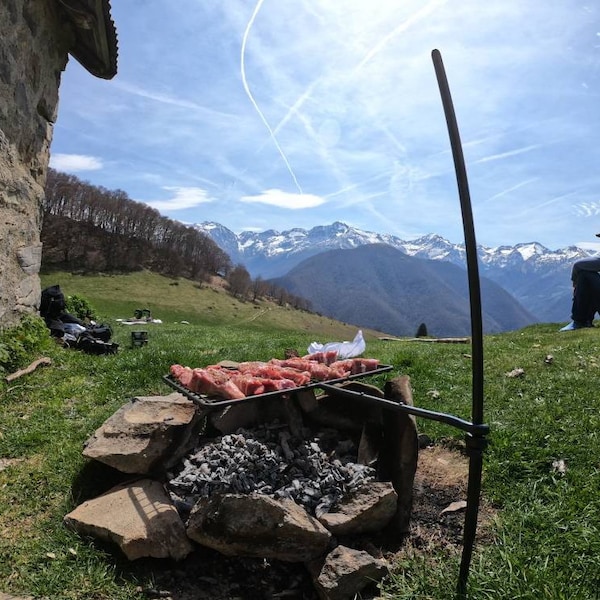 Large 3 Arm Fire Anchor - Portable Bushcraft Cooking Set - Camping ...