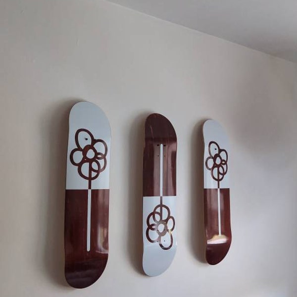 5x Pack Skateboard Wall Mount, Skateboard Hanger, Skate Deck Display ...