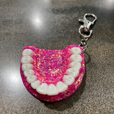 Teeth Keychain Dentist Keychain Purse Charm Dental Hygienist Gift ...