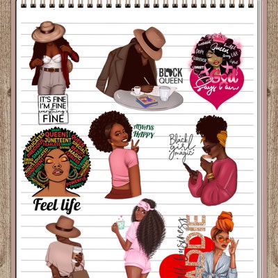 Black Girl Stickers,african American Icons,black Girl Planning Stickers ...