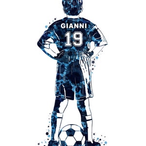 Custom Soccer Poster, Personalized Soccer Art, Soccer Ball Print, Gifts ...