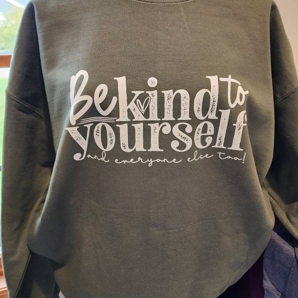 Be Kind to Yourself Screen Print Transfer, Sarcastic Screen Print, T ...
