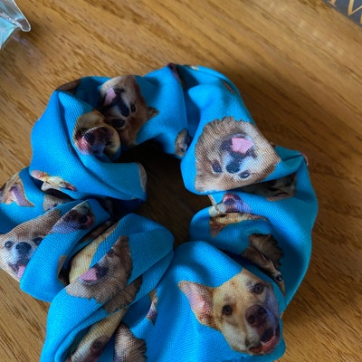 Personalized Dog Faces Scrunchie Hair Tie, Funny Dog Faces Scrunchy ...
