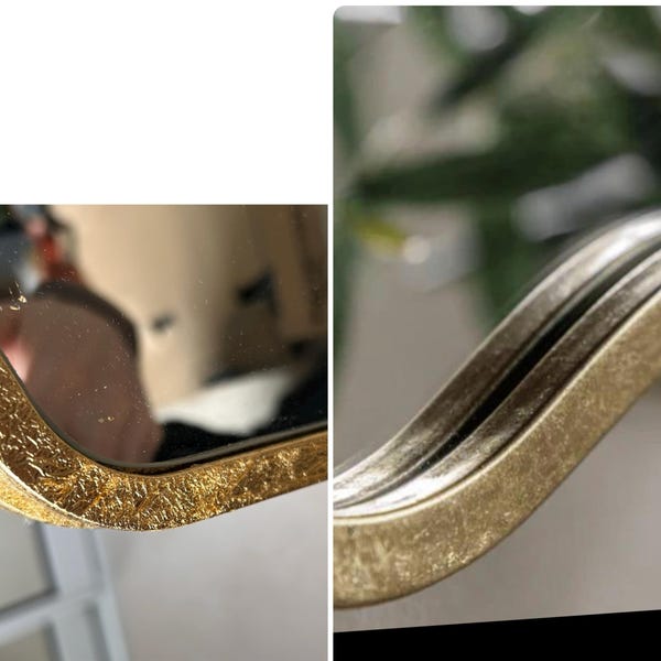 Wavy Mirror, Decorative Wall Mirrors, Round Unique Mirror, Scalloped ...