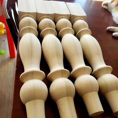 Bench Legs Woodlegs, Hand Turned Legs, Unfinished Bench Legs, DIY Legs ...