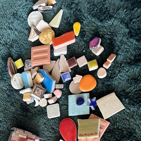 Colorful Random Mix Ceramic or Glass Mosaic Tile, BROKEN & CHIPPED ...