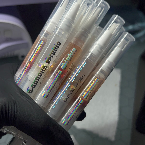 Custom Clear Foil Cuticle Oil Pen Labels - Etsy