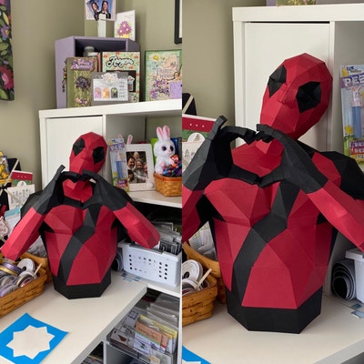 Deadpool Papercraft , PDF Template, DIY 3d Model, Fanart, Paper ...
