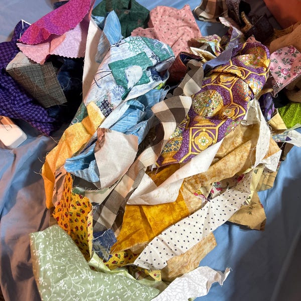 Choose a QUILTER'S 100% Cotton Fabric Scrap Bag 15.6oz. Mix of Size ...