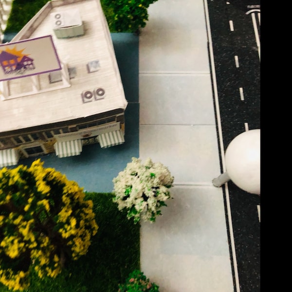 Paper Model Cardstock Building Multi Purpose Main Street Building ...