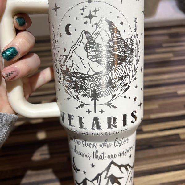 Velaris Starlight Engraved Tumbler: ACOTAR Fantasy Book Lover Gift ...