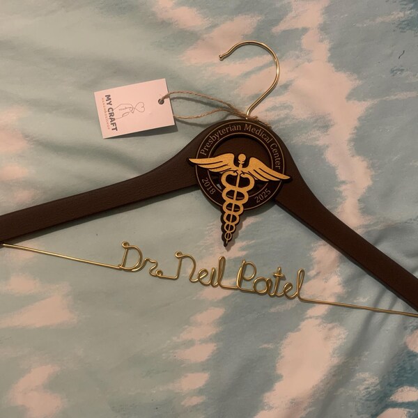 Personalized White Coat Hanger: Medical Student Gift, PA-C Ceremony - Etsy