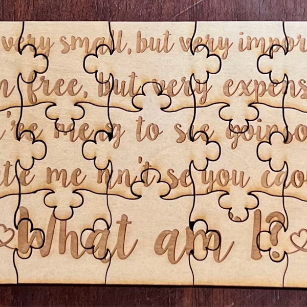 What Am I? Baby Reveal Riddle Puzzle - Basswood Jigsaw Puzzle Fun Put ...