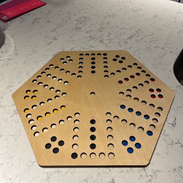 6 Player Aggravation Board Game Including Marbles and Dice - Etsy