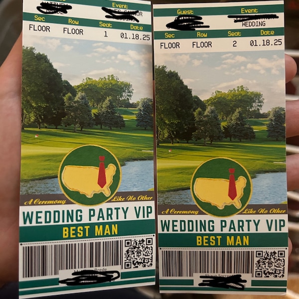 Groomsmen Proposal Ticket Golf – Personalized Masters Groomsmen Gift ...