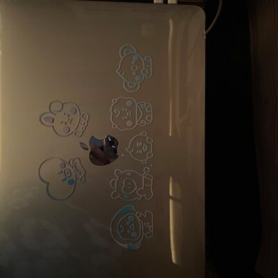 BT21 Decal Set BTS Bangtan Holographic or Purple Glitter Vinyl Decal ...