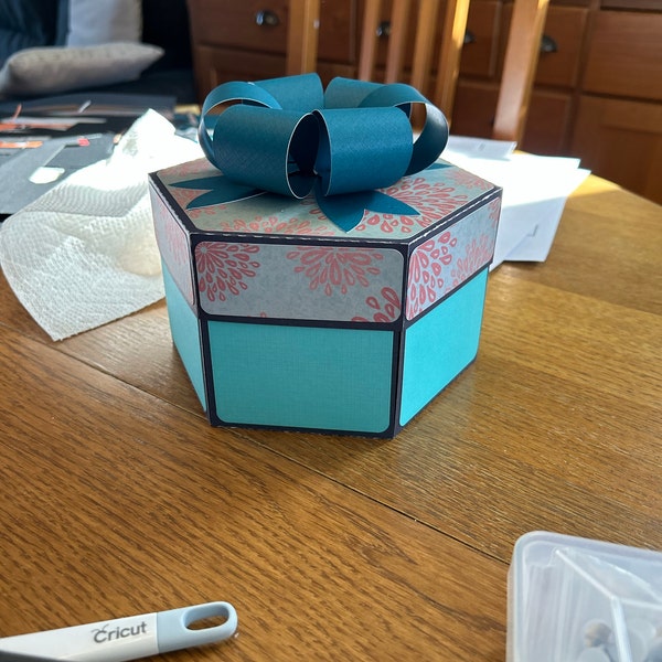 HEXAGON Explosion Box SVG File Instant Download Svg Project for Cricut ...