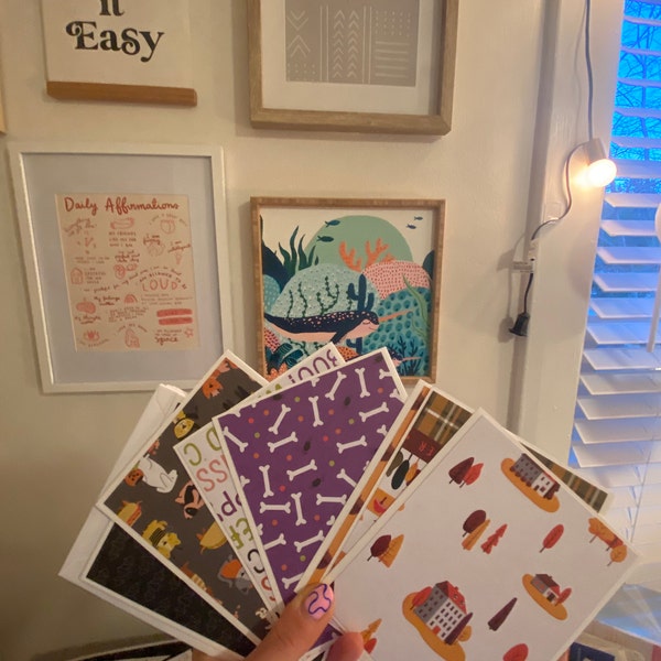 Patchwork Quilt - Lucky Charm Note Cards/set of 10 Cards and Envelopes ...