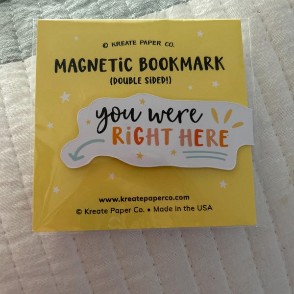 Magnetic Bookmark, You Were Here Bookmark, Gift for Teachers, Book ...