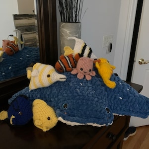 PATTERN PACK Mega Ray and 7 Sea Friends Patterns Ray, Angelfish, Blue ...