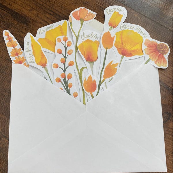 Spiritual Bouquet Prayer Card - Birth, Baptism, Wedding, Mother's Day ...