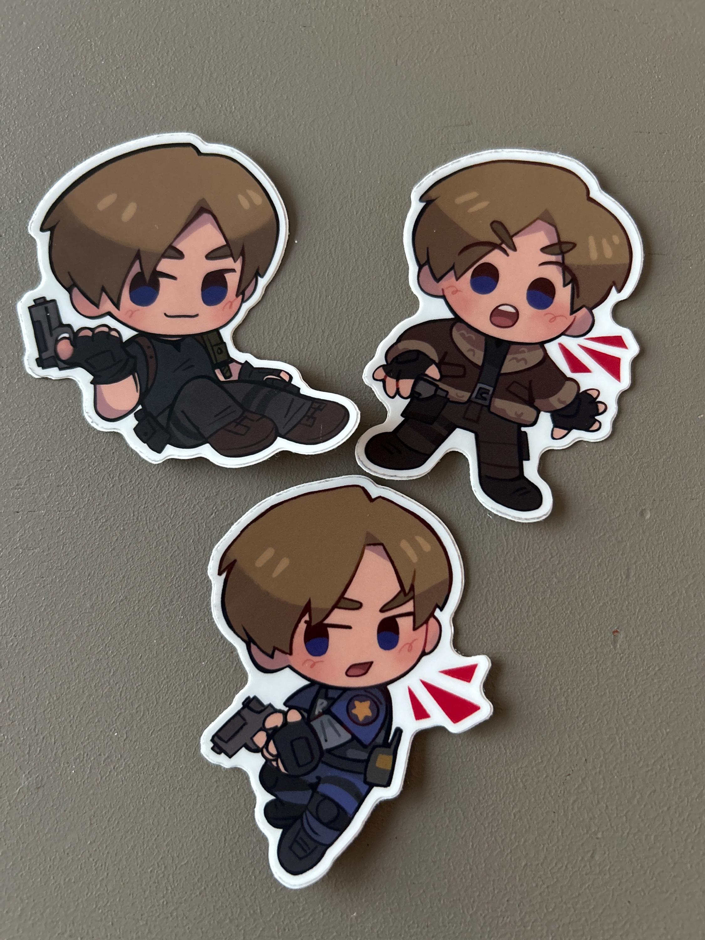 Leon Kennedy | Resident Evil | 3" Matte Vinyl Stickers - Etsy