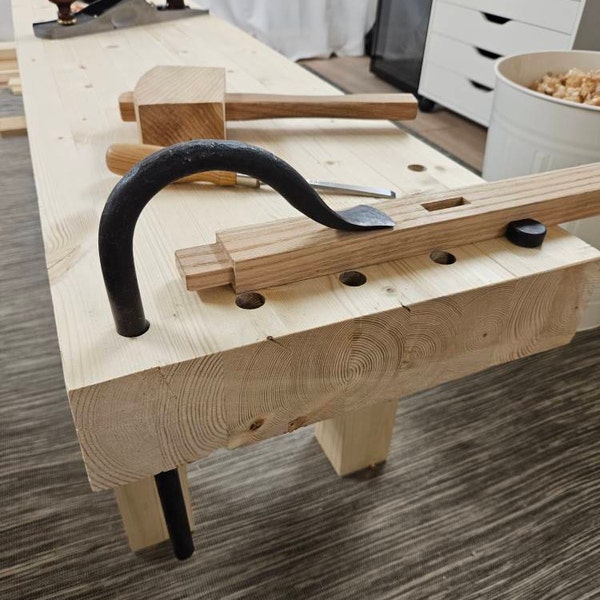 Workbench Holdfast, for Φ16mm or 5/8 Inch Hole, Lindens Leaf Shape ...