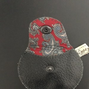 Leather and Designer Fabric Coin Purse / the Mini Gypsy Change - Etsy