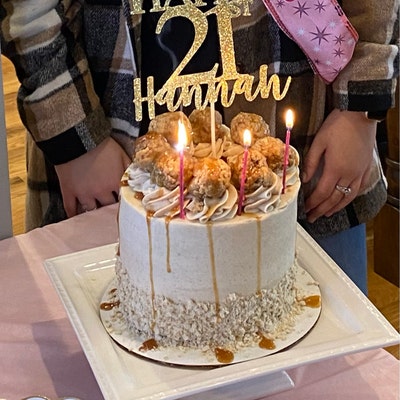 21 Birthday Cake Topper, Personalized Cake Topper, Twenty First Cake ...